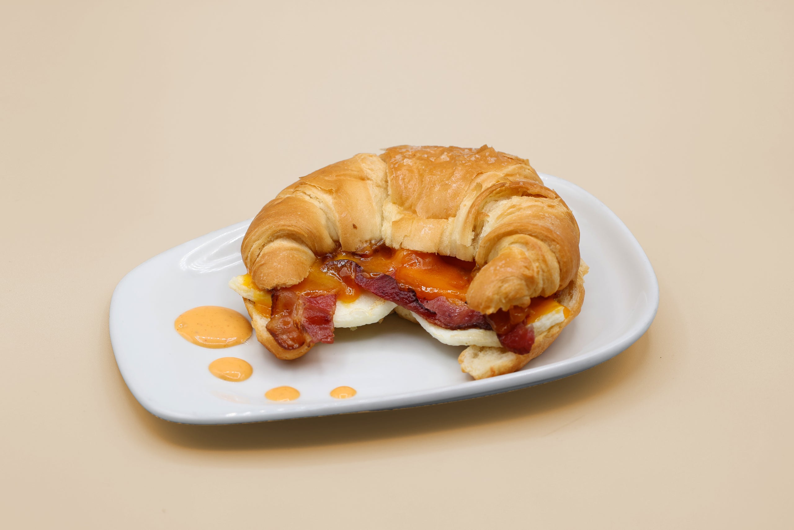 Bacon, Egg & Cheddar Croissant Melt | Creation Coffee